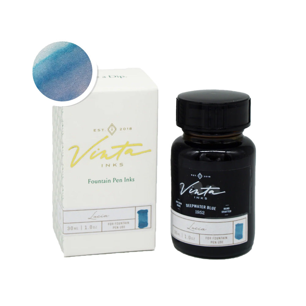 Vinta Fountain Pen Ink - Lucia 1952 - Deepwater Blue – M.Lovewell