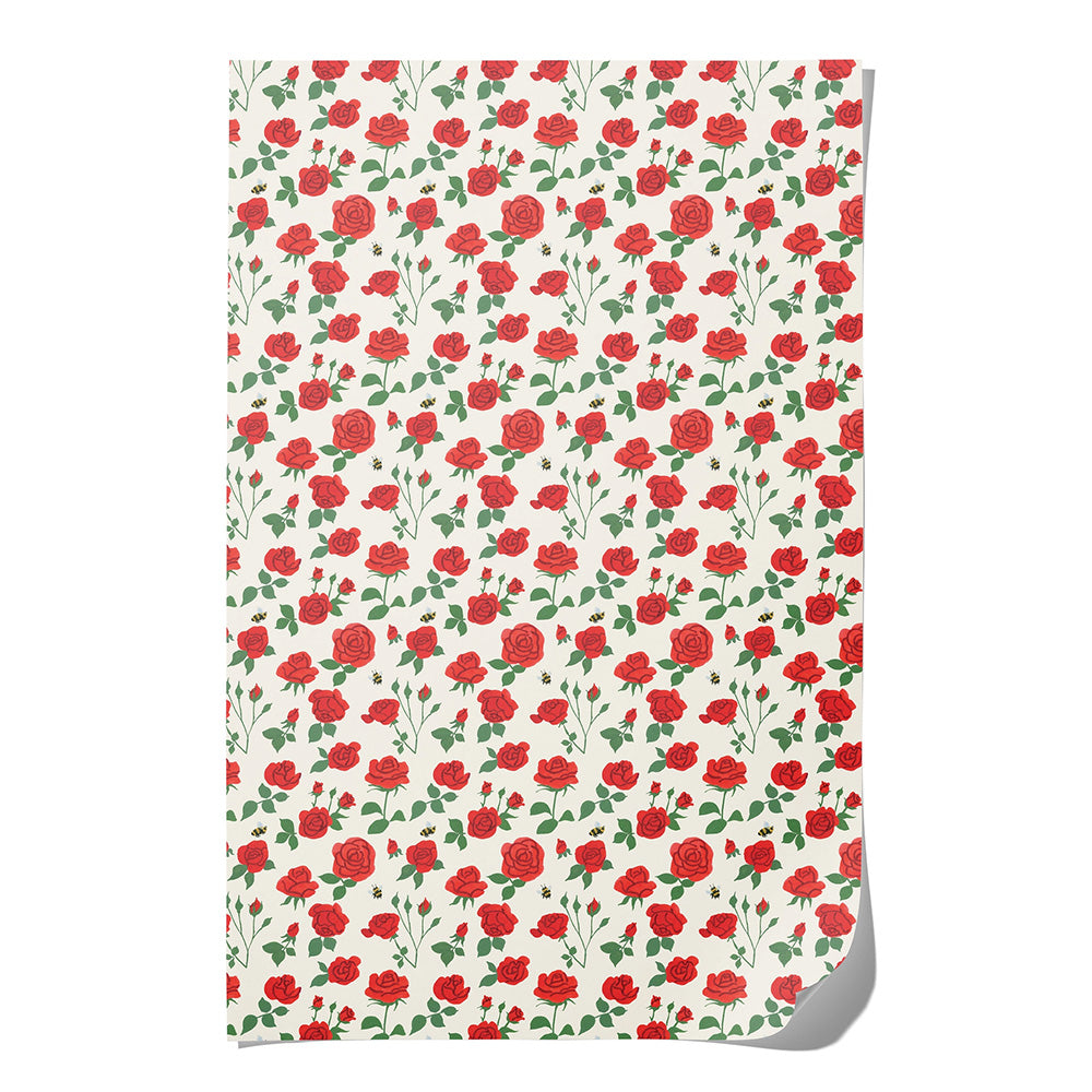 Blooming Roses Gift Wrap Sheet – M.Lovewell