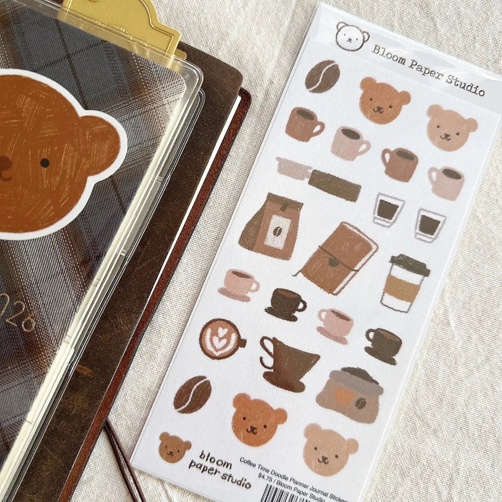 Coffee Time Doodle Stickers – M.Lovewell