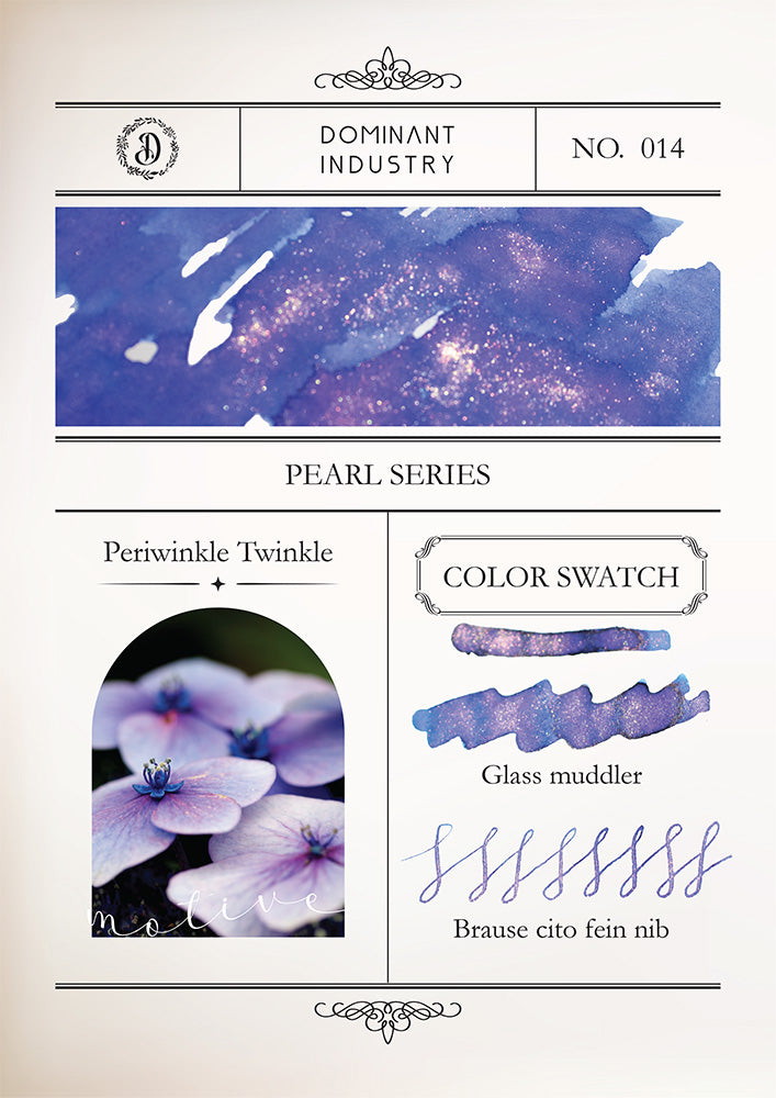 Dominant Industry Fountain Pen Ink - Pearl Series - No. 14 Periwinkle ...