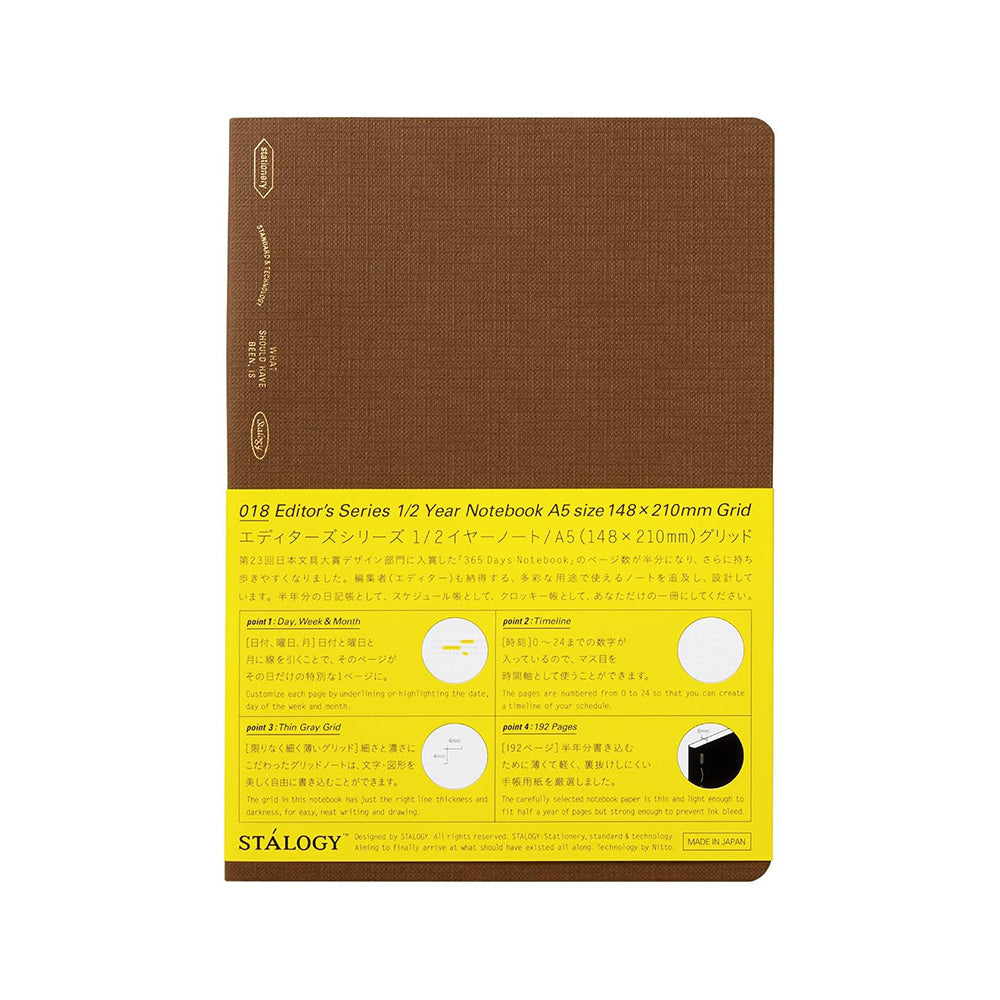 Limited Edition Stalogy Editor's Series 1/2 Year A5 Grid Notebook ...