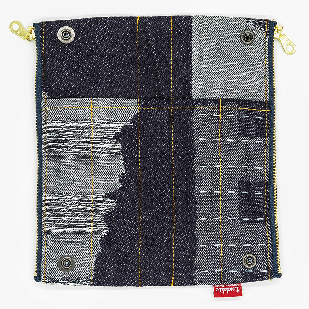Luddite Denim Folding Pen Case - Random Patchwork – M.Lovewell