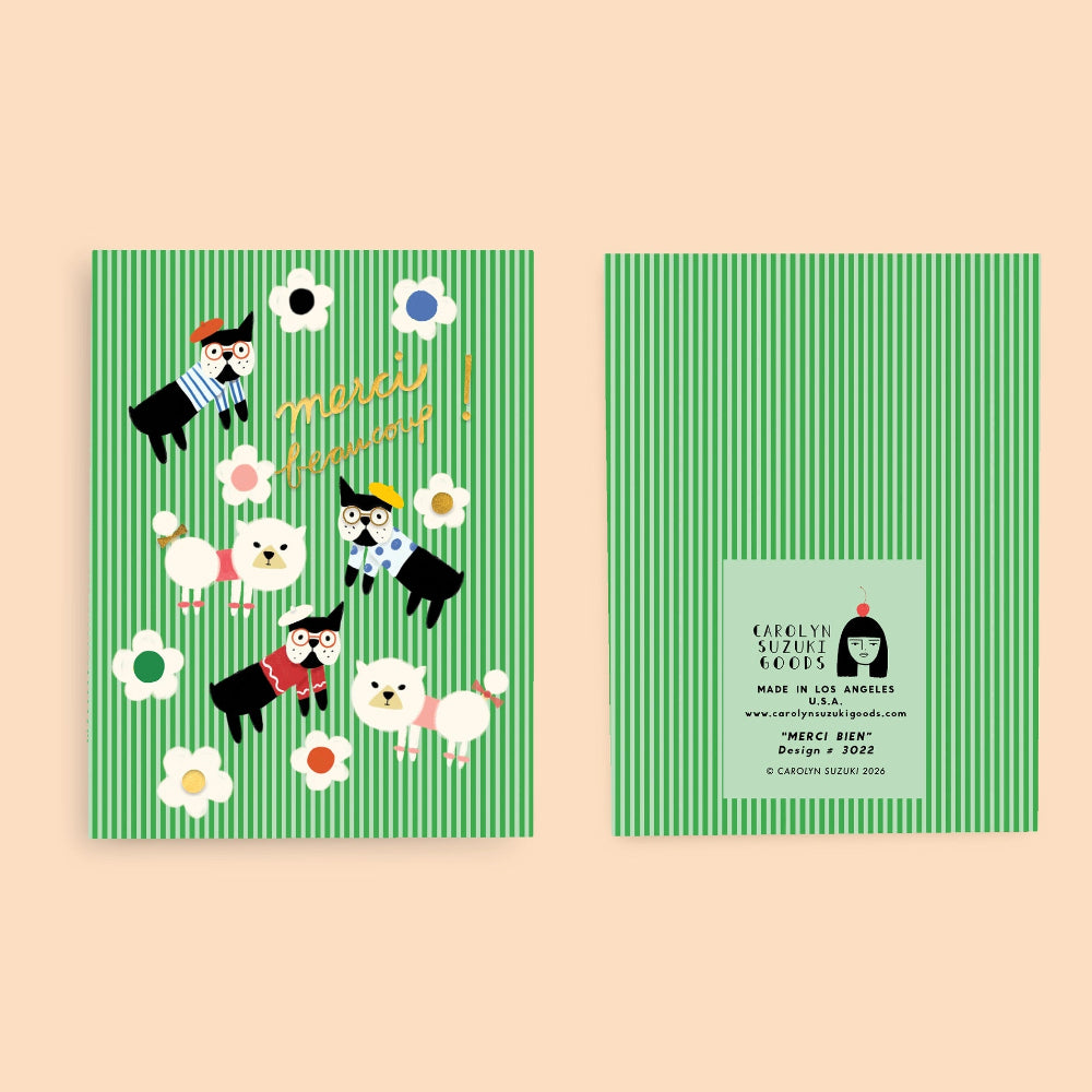 Merci Bien Thank You Card Set of 6 – M.Lovewell
