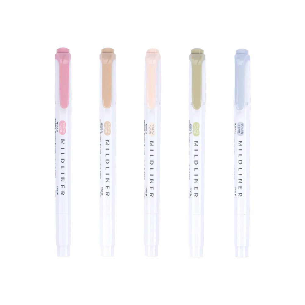 Mildliner Double-Sided Highlighter Set of 5 - Mild Natural | M.Lovewell
